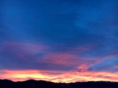 Sunrise With a Dusting of Snow While Flooded with Rapidly Changing ...